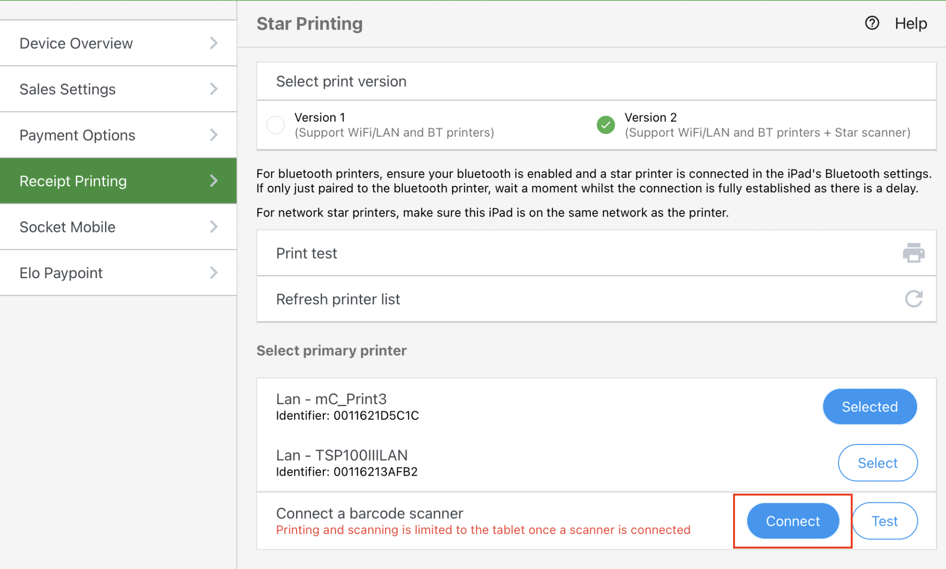 Star Micronics 2D Barcode Scanner Setup